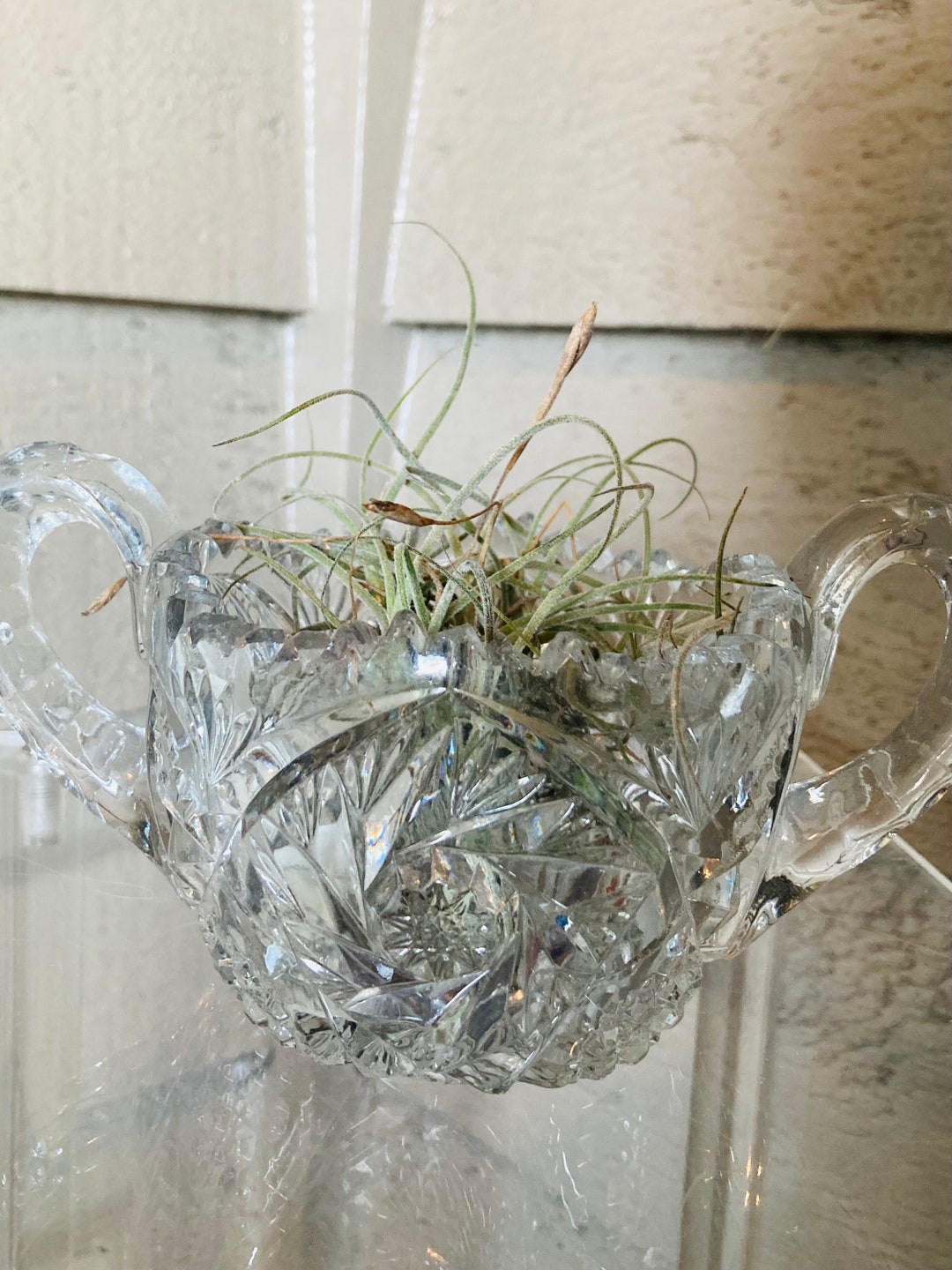 Vintage Crystal Two-handled Glass Bowl - Etsy