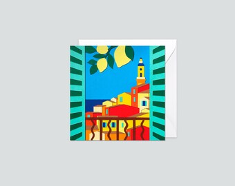 French Riviera Postcard - Etsy