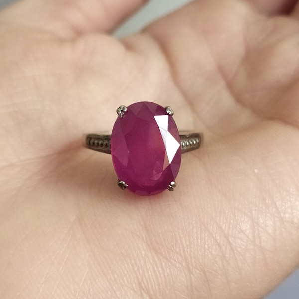 Large Ruby Ring - Etsy