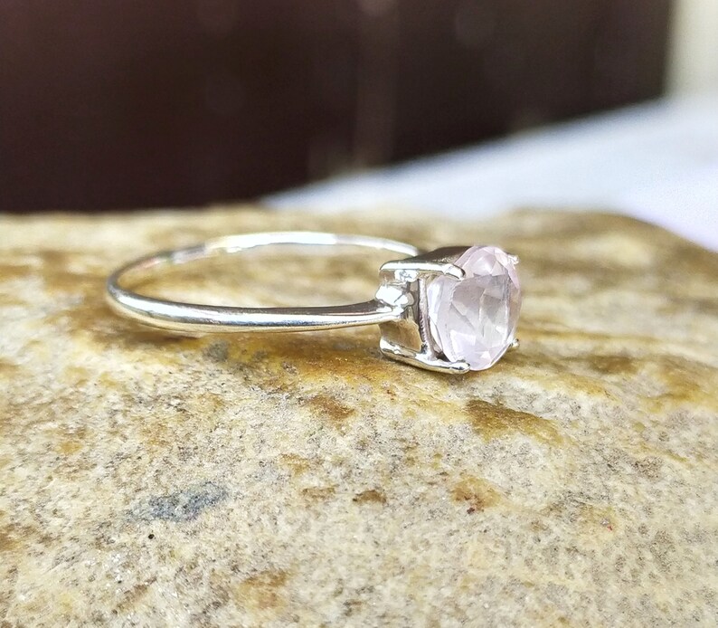 100% Natural Rose Quartz Ring for Her-beautiful Rose Colour - Etsy