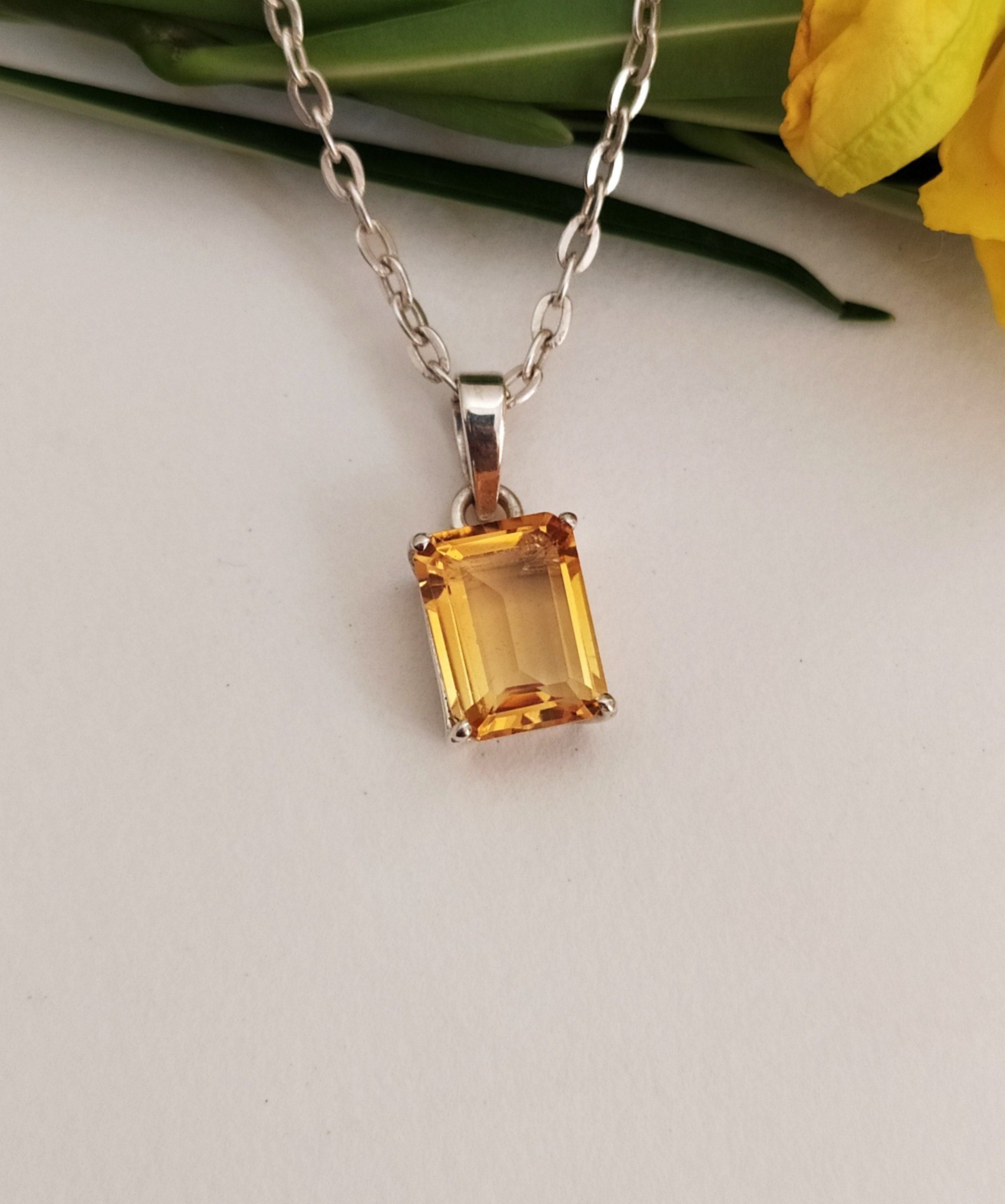 AAA Gold Citrin Halskette Set-Echter Goldener Citrin | Etsy