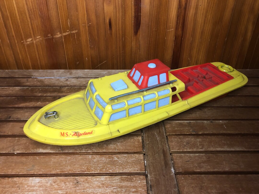 Antique Tin Toy Boat MS Helgoland Wind-up 1950 Vintage #A600 - Etsy