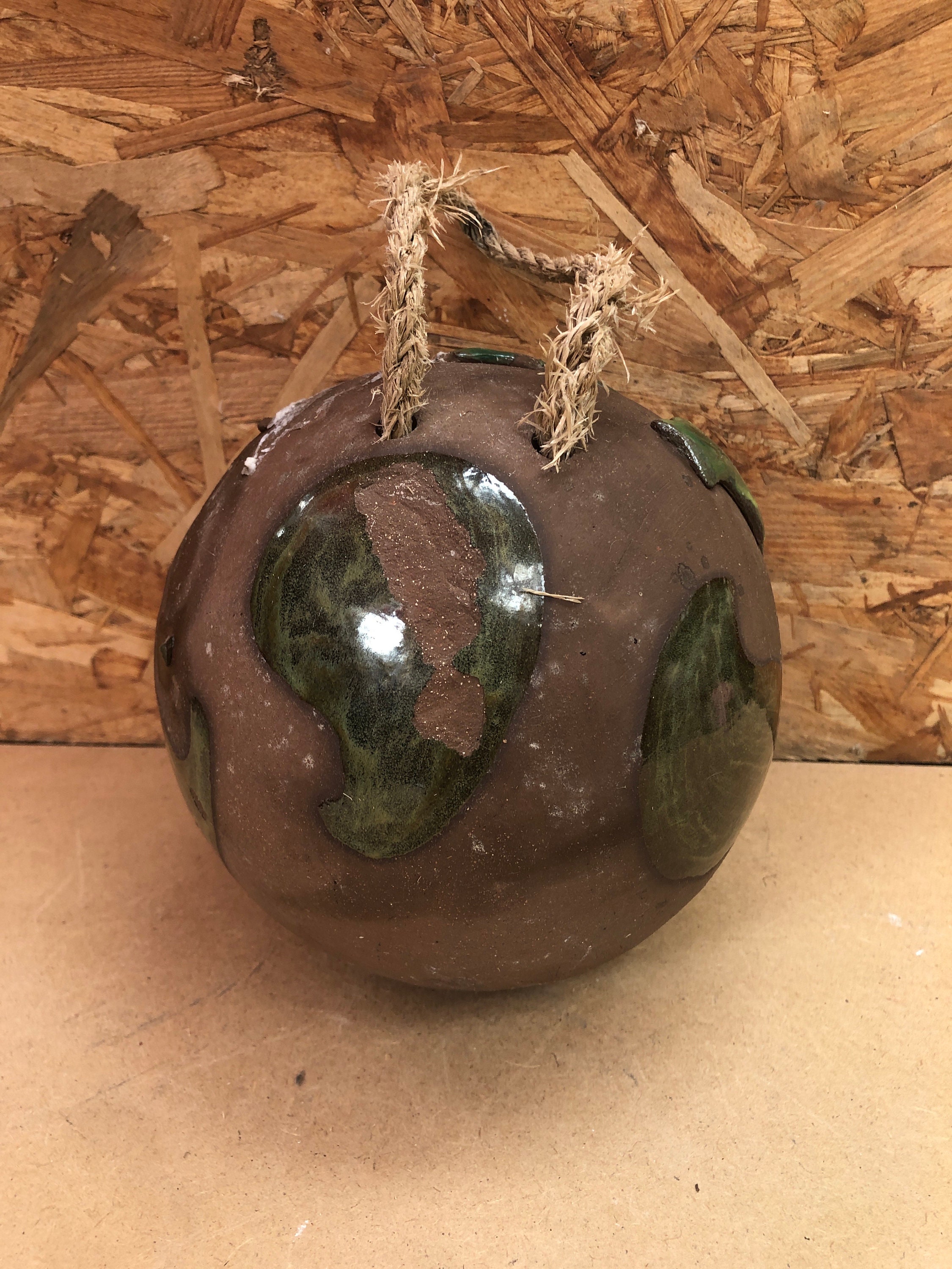 Old Ball Shape Birdhouse in Vintage Enameled Pottery #A978 - Etsy