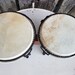 Pair of Bongo Percussion Tam Tam Wood & Skin Vintage #A684 - Etsy