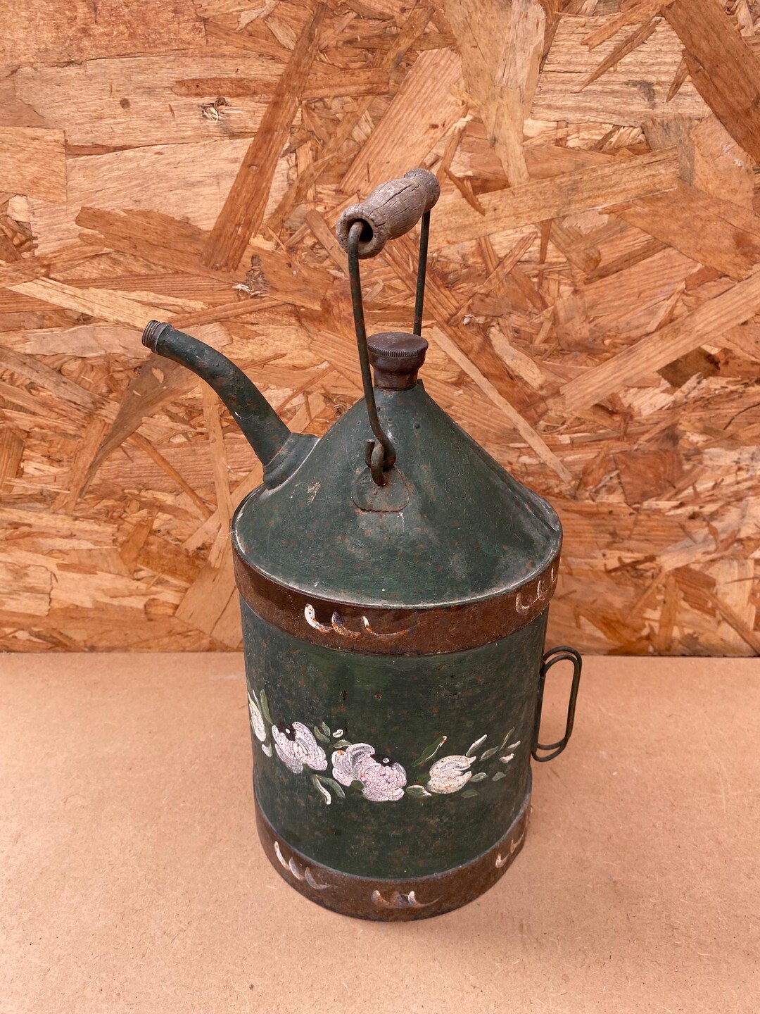 Old Metal Oil Can Jug Flower Decor Cruet DIY Vintage B186 - Etsy