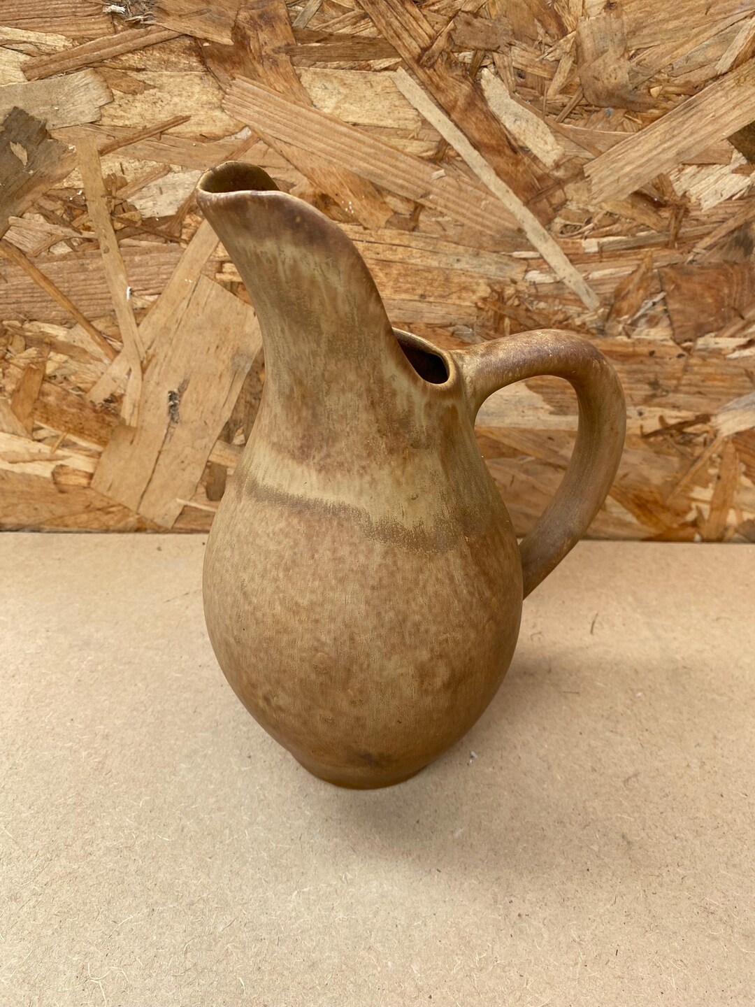 Antique Vintage Beige Glazed Ceramic Pitcher #B496 - Etsy