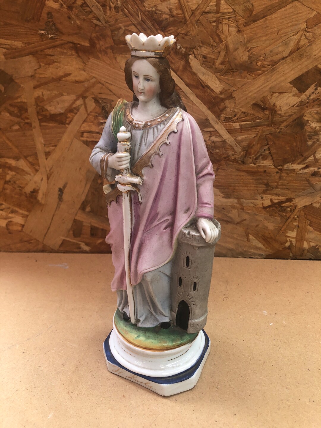 Old Saint BEARD Statue Vintage Polychrome Biscuit B001 - Etsy