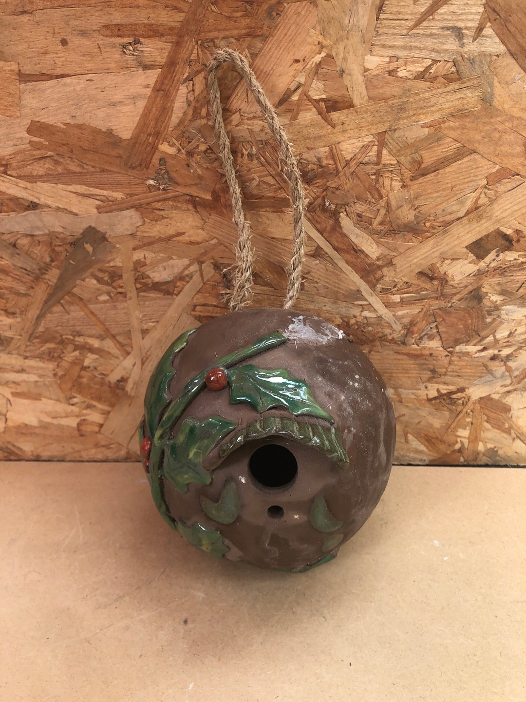 Old Ball Shape Birdhouse in Vintage Enameled Pottery #A978 - Etsy