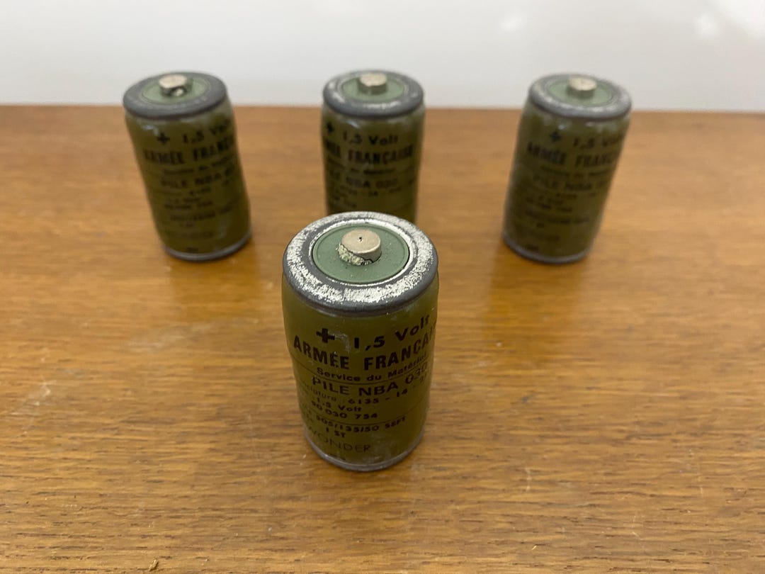 Lot of 4 Old French Army Batteries NBA030 Vintage #C092 - Etsy