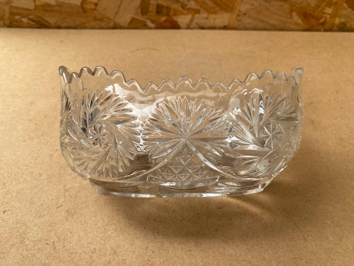 Antique Cut Crystal Centerpiece Cup 50s Vintage #B258 - Etsy