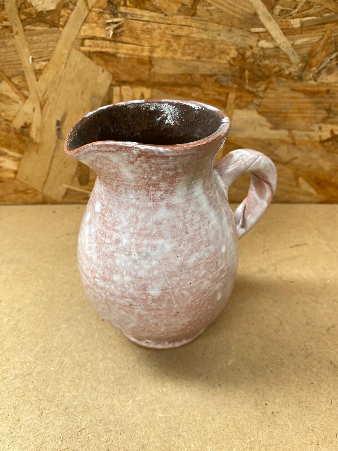 Antique White & Pink Ceramic Pitcher 60s Vintage #B493 - Etsy