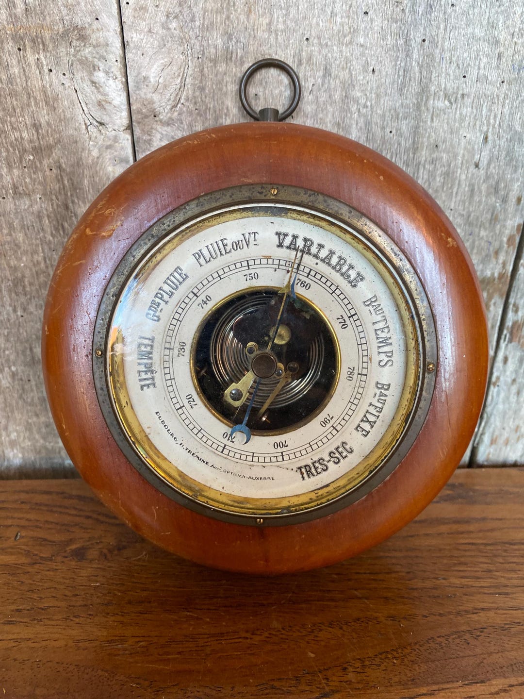 Antique Barometer Wood Cintour Brass Vintage B769 - Etsy