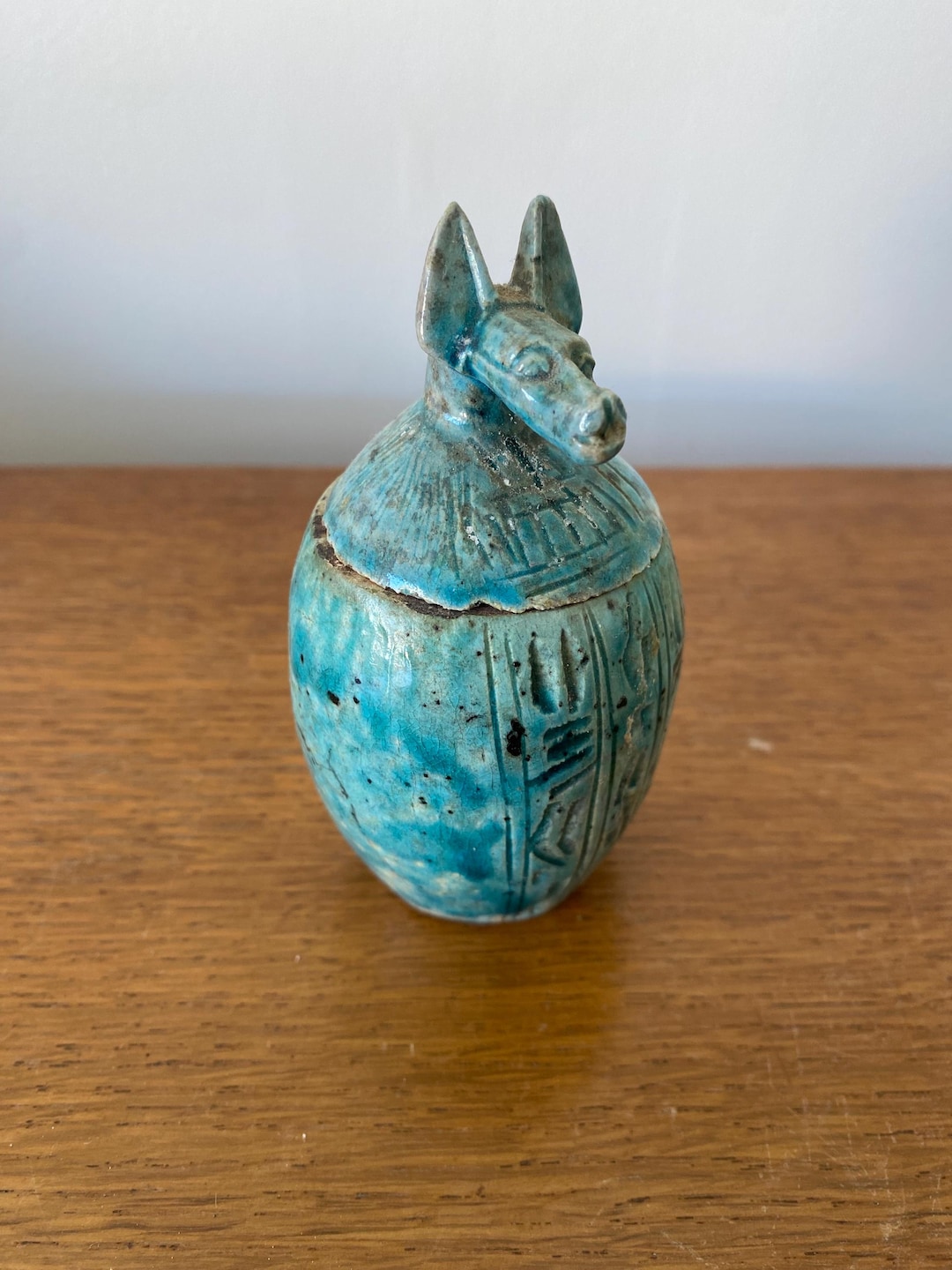 Antique Canopic Urn Hard Stone Blue Egypt Son Horus Vintage #C148 - Etsy
