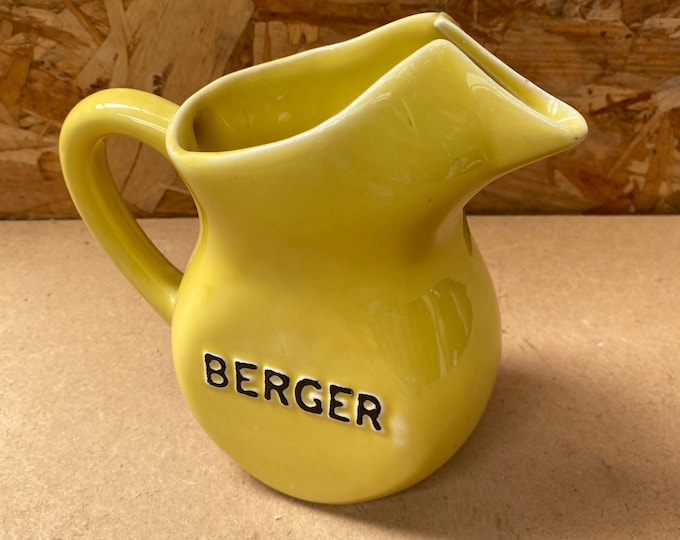 Antique BERGER Pitcher in Yellow Ceramic Made in France Vintage #B234 ...