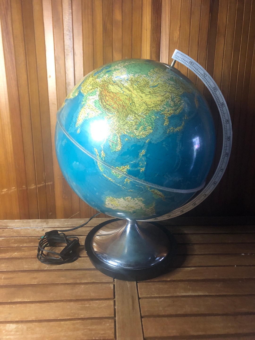 Old World Map Globe Terrestrial GRANGE BATELIÈRE Paris Vintage - Etsy