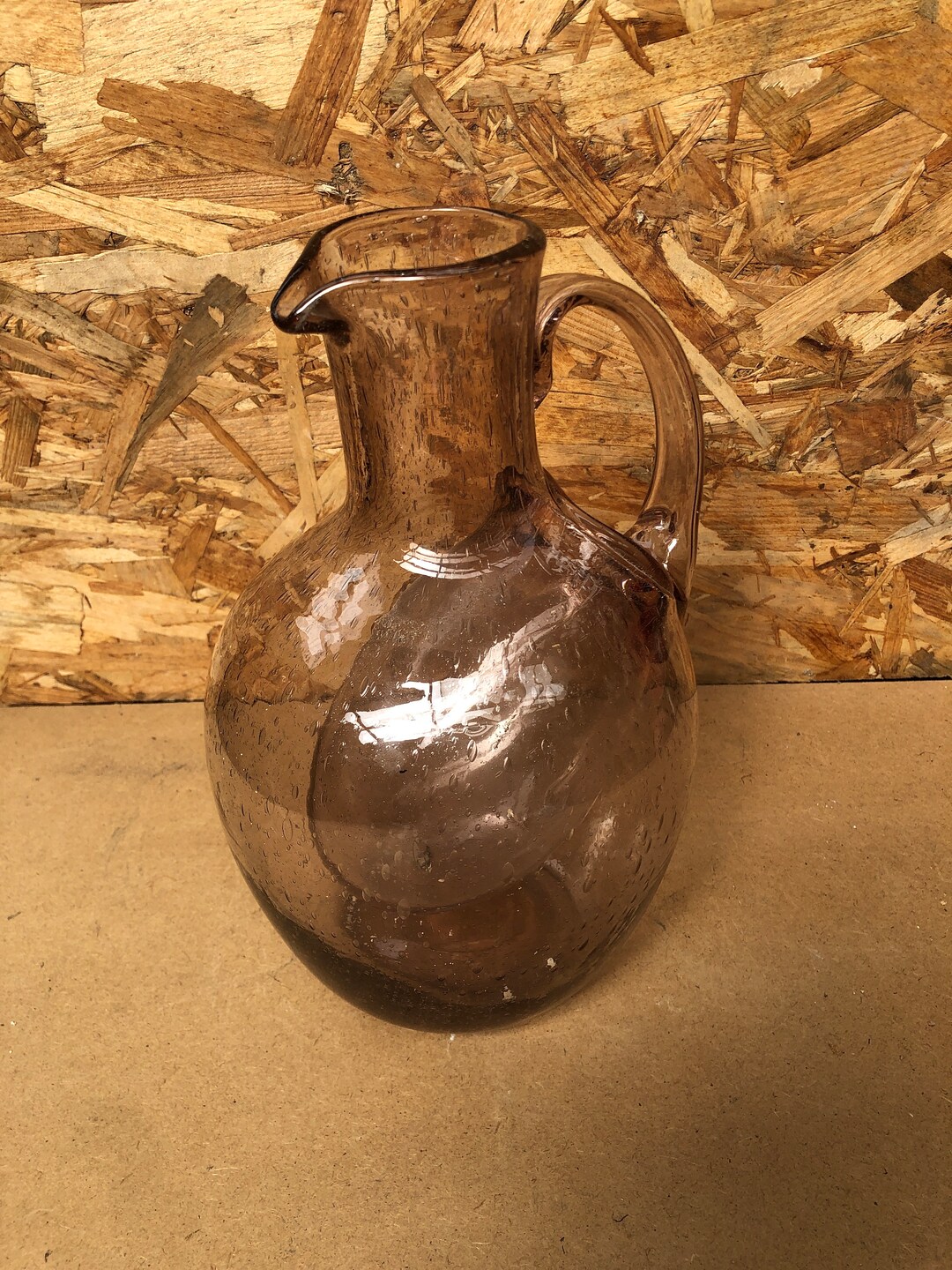 Old Refresher Pitcher BIOT Glassware Vintage Bubble Blown Glass A957 - Etsy