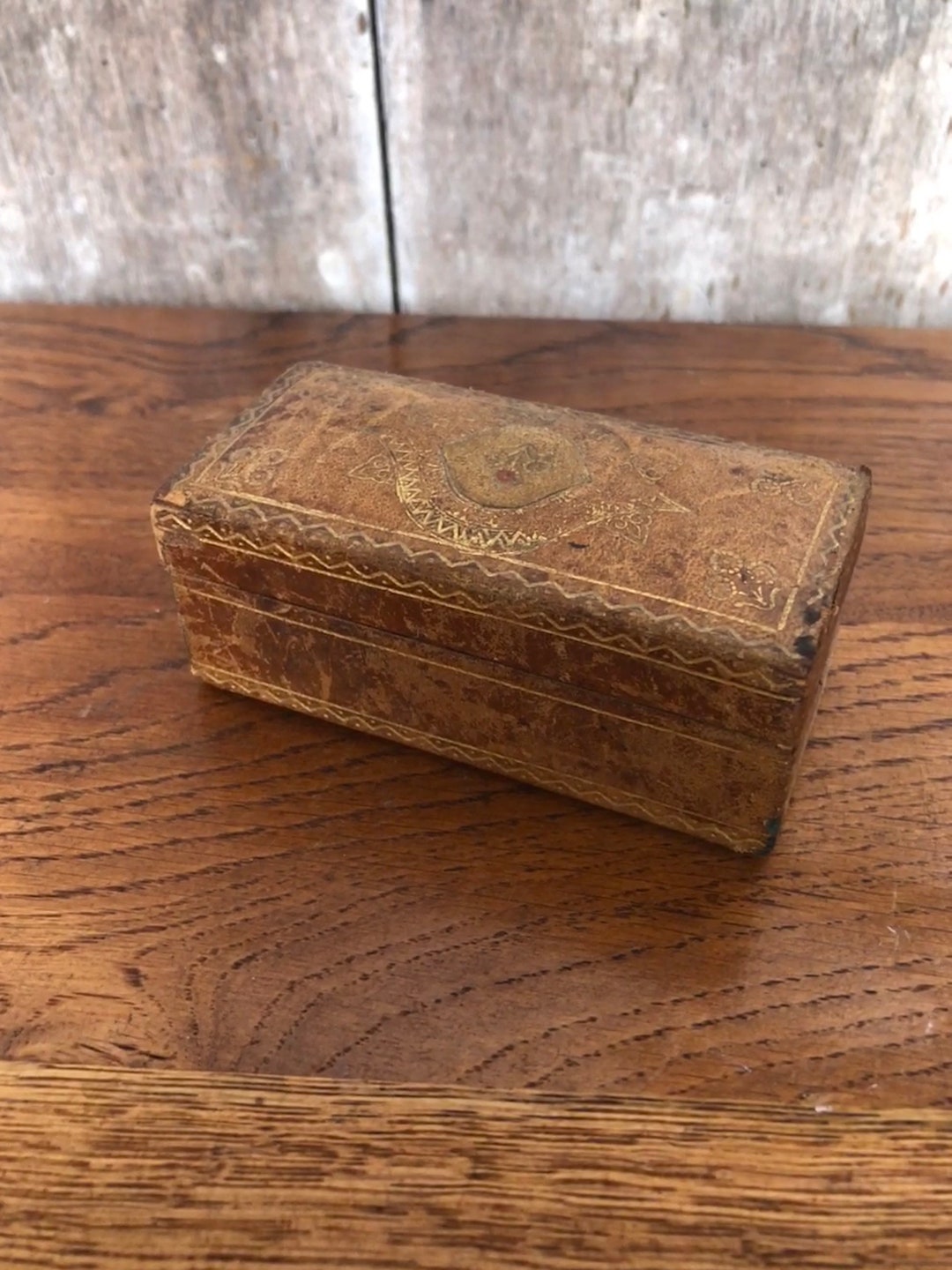 Old 19th Century Embossed Boiled Cardboard Stamp Box Vintage A873 - Etsy