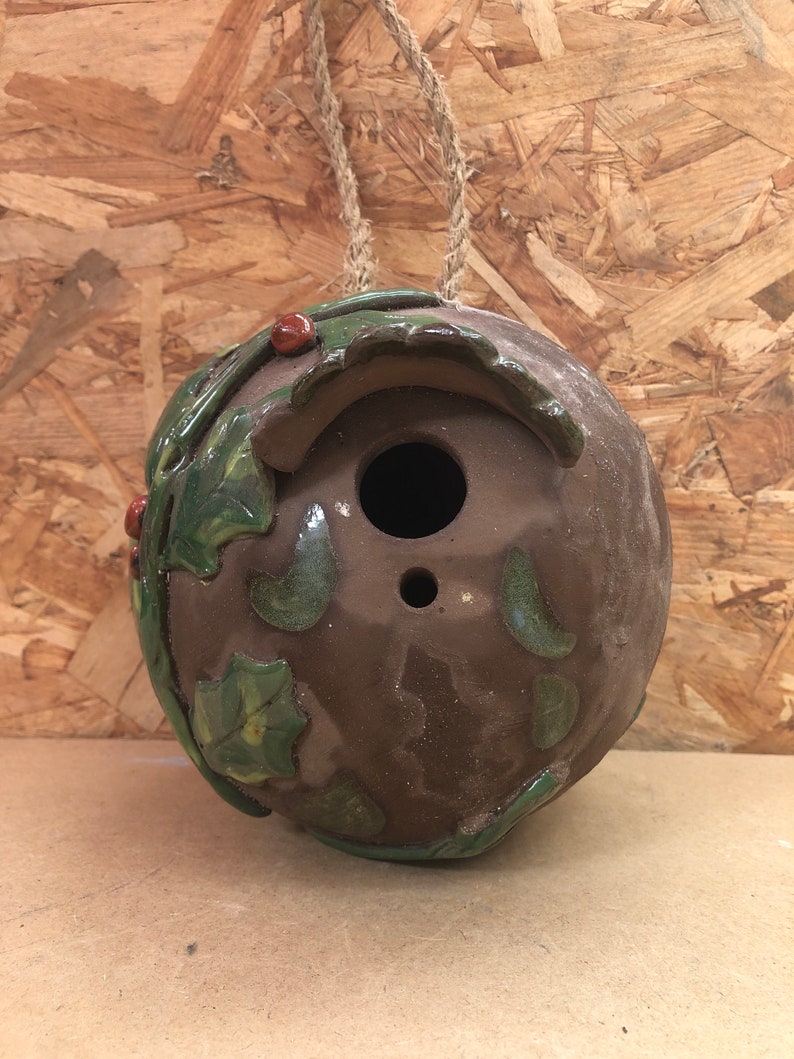 Old Ball Shape Birdhouse in Vintage Enameled Pottery #A978 - Etsy