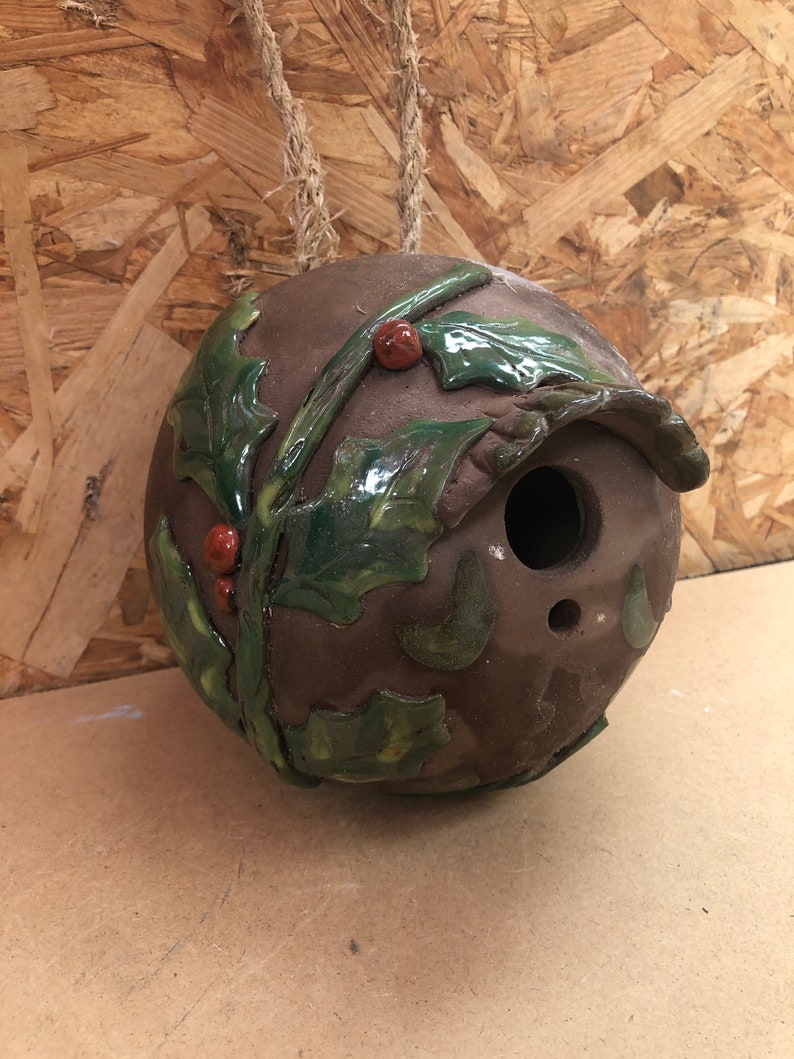 Old Ball Shape Birdhouse in Vintage Enameled Pottery #A978 - Etsy
