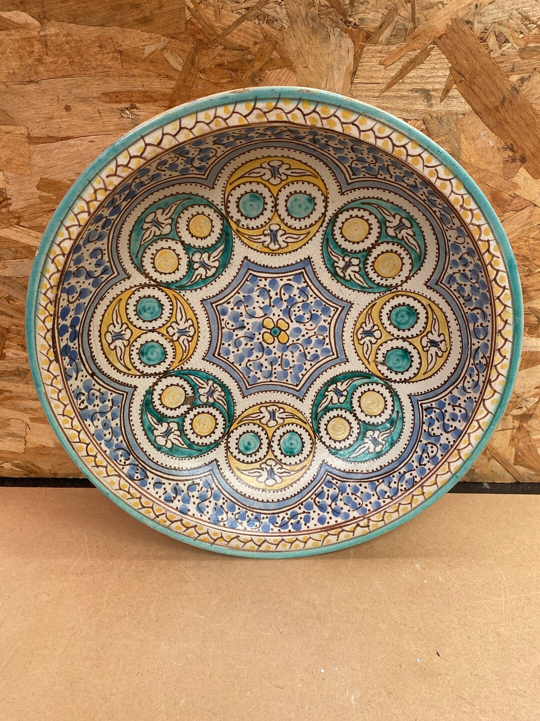 Old Couscous Serving Dish Polychrome Earthenware Morocco 19TH #B085 - Etsy