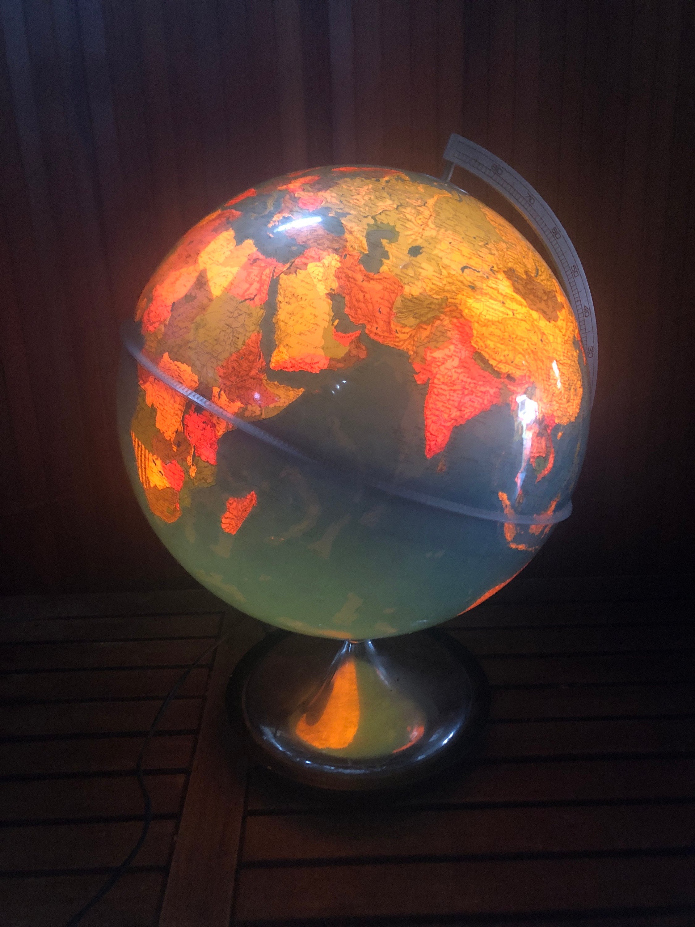 Old World Map Globe Terrestrial GRANGE BATELIÈRE Paris Vintage - Etsy