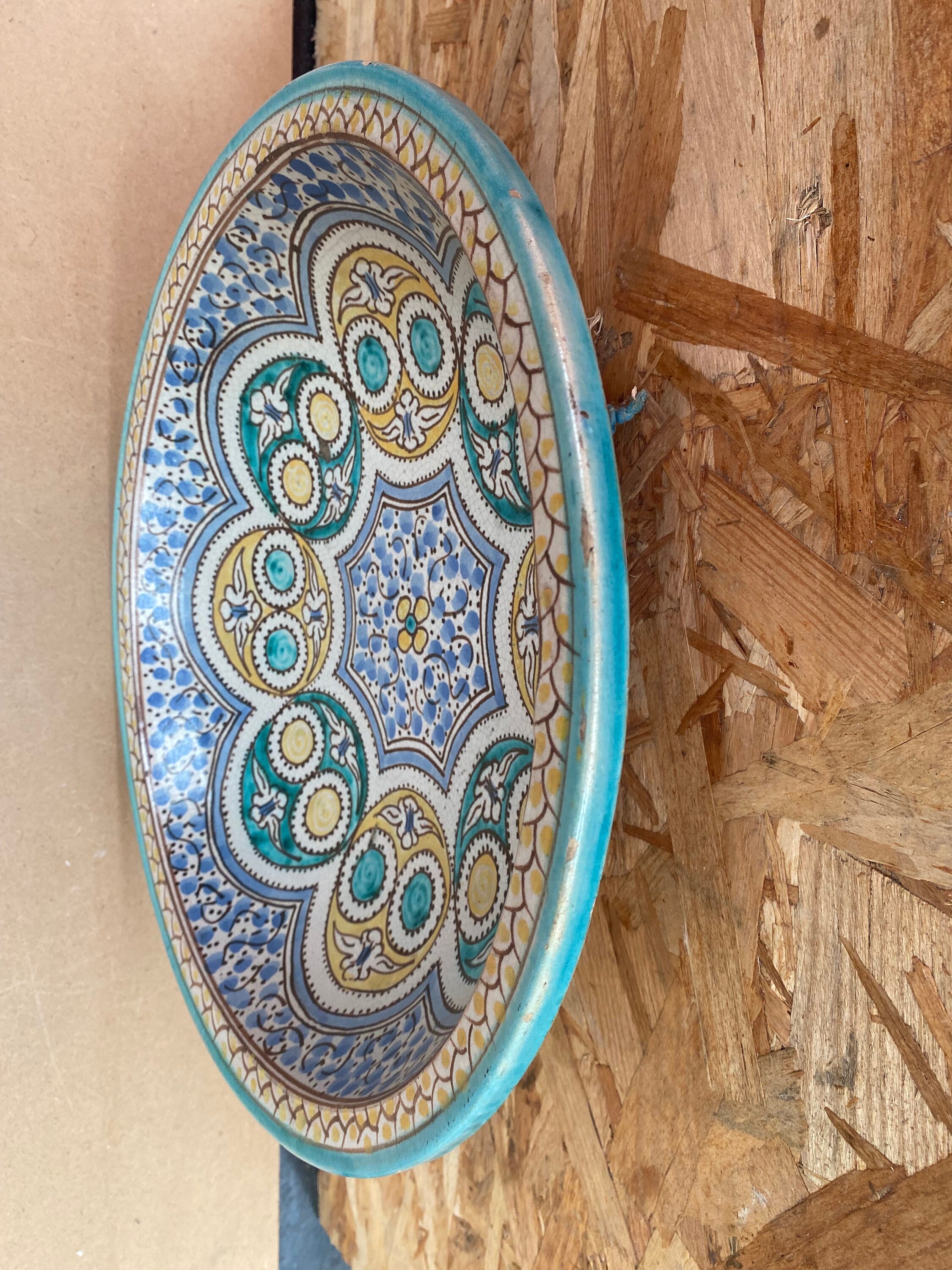 Old Couscous Serving Dish Polychrome Earthenware Morocco 19TH #B085 - Etsy