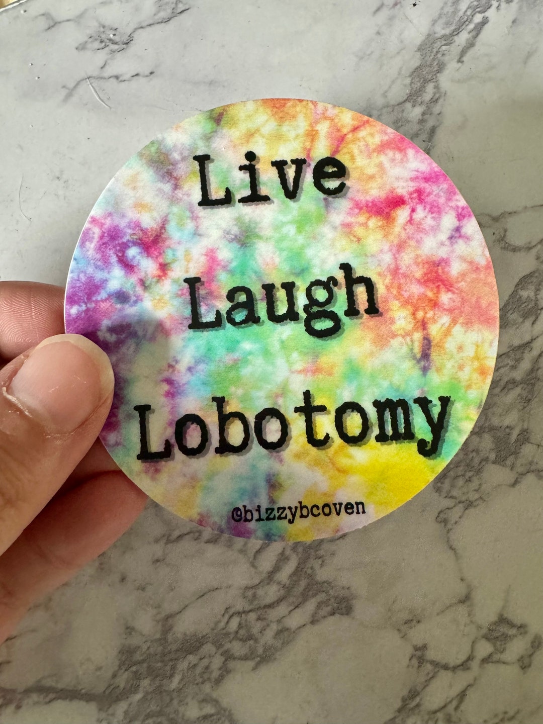 Live Laugh Lobotomy Sticker - Etsy