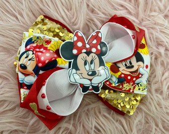 Minnie mouse moño - Etsy España