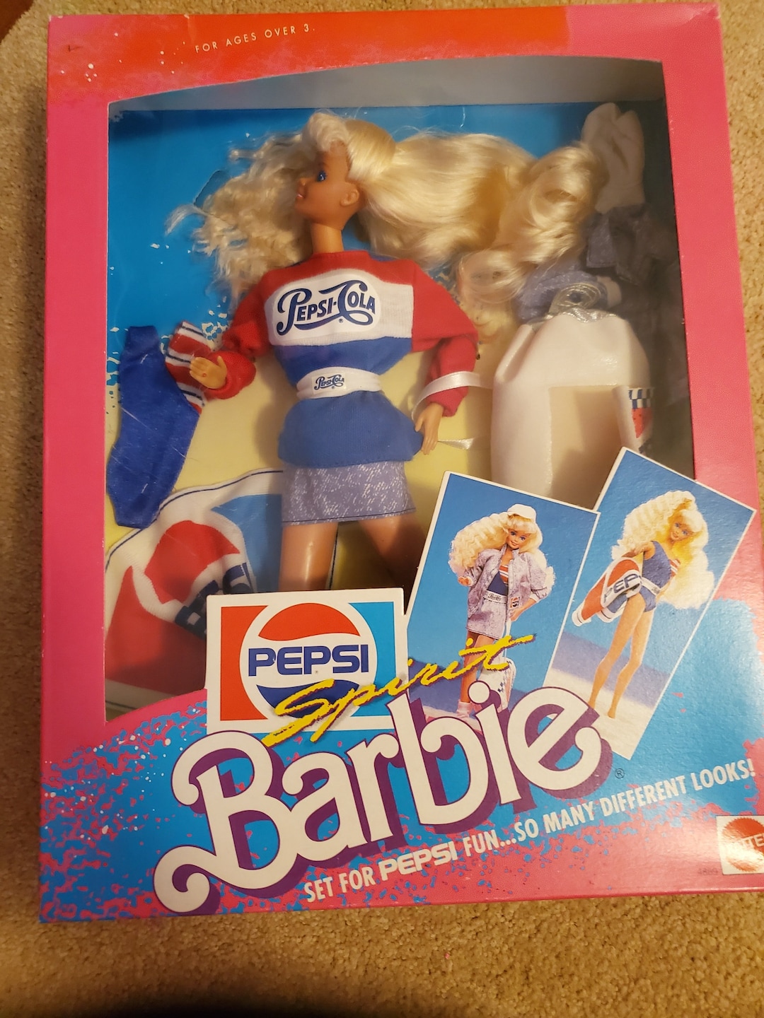 Vintage 1989 Pepsi Spirit Barbie New in Box - Etsy