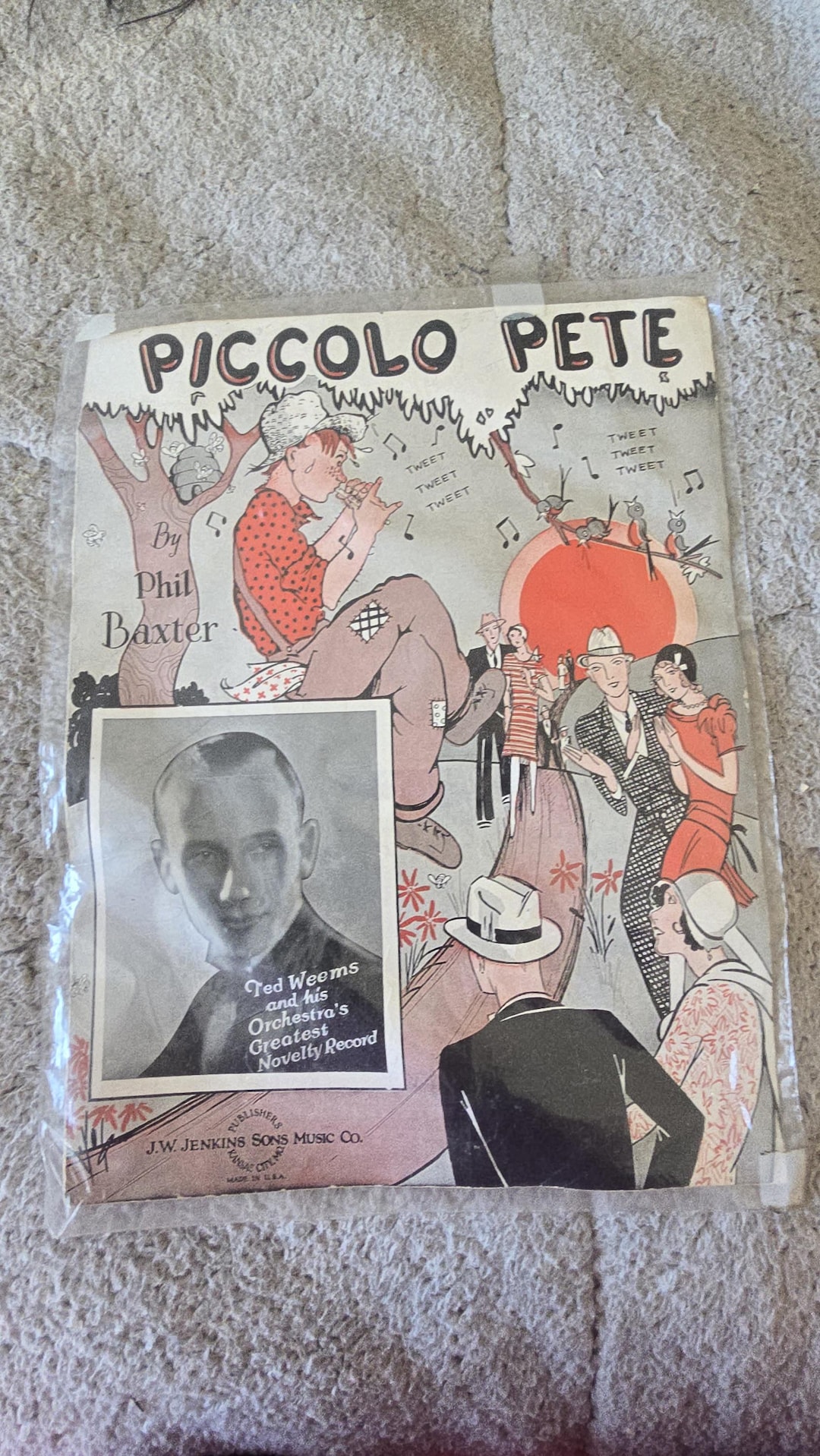 Vintage Rare 1929 Sheet Music for the Song "piccolo Pete" by Phil ...