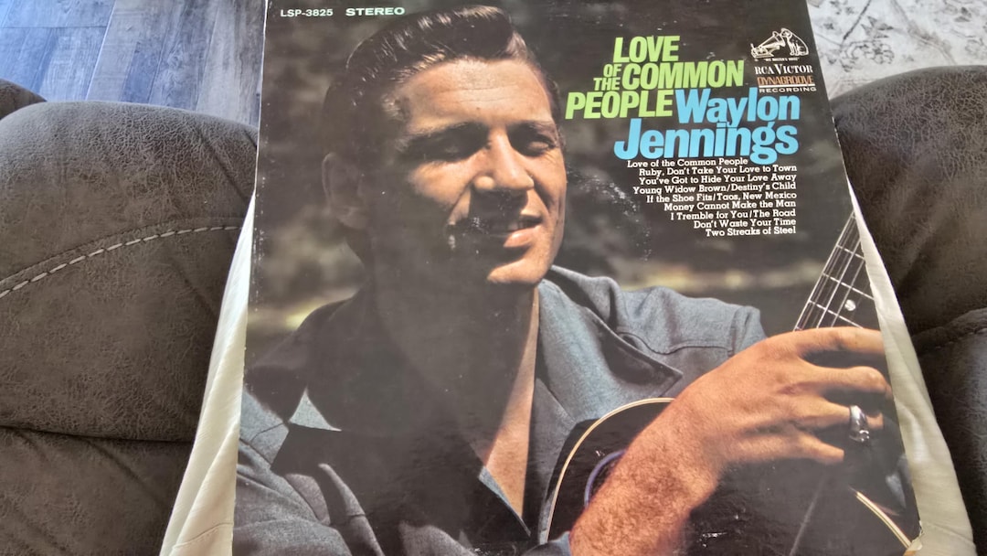 Vintage 1967 Waylon Jennings Vinyl Record Album Love of the Common ...