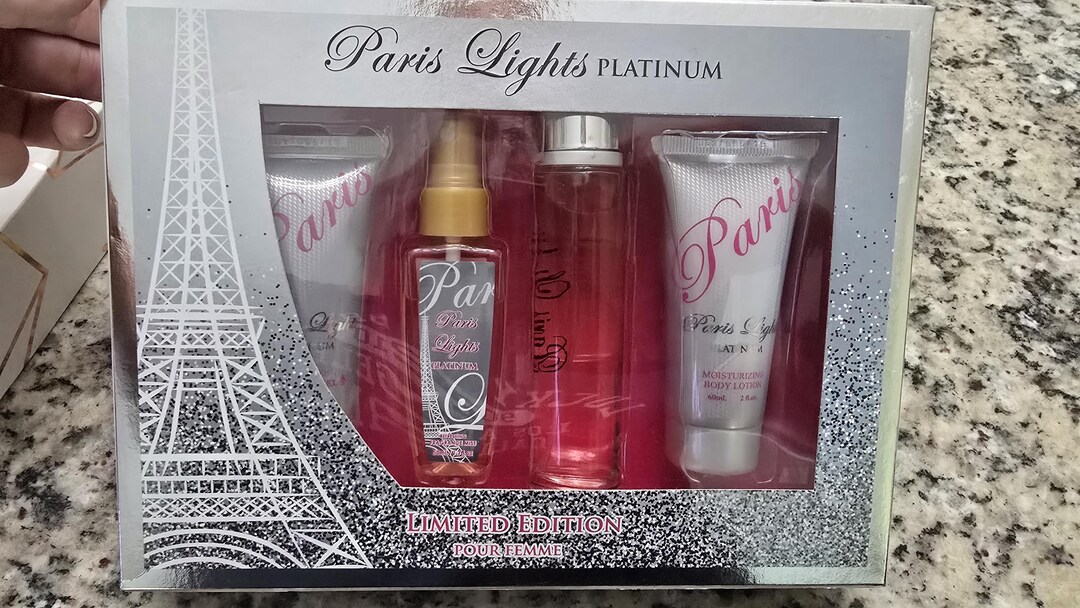 Rare Paris Lights Platinum Perfume & More Gift Set Limited Edition NIB ...