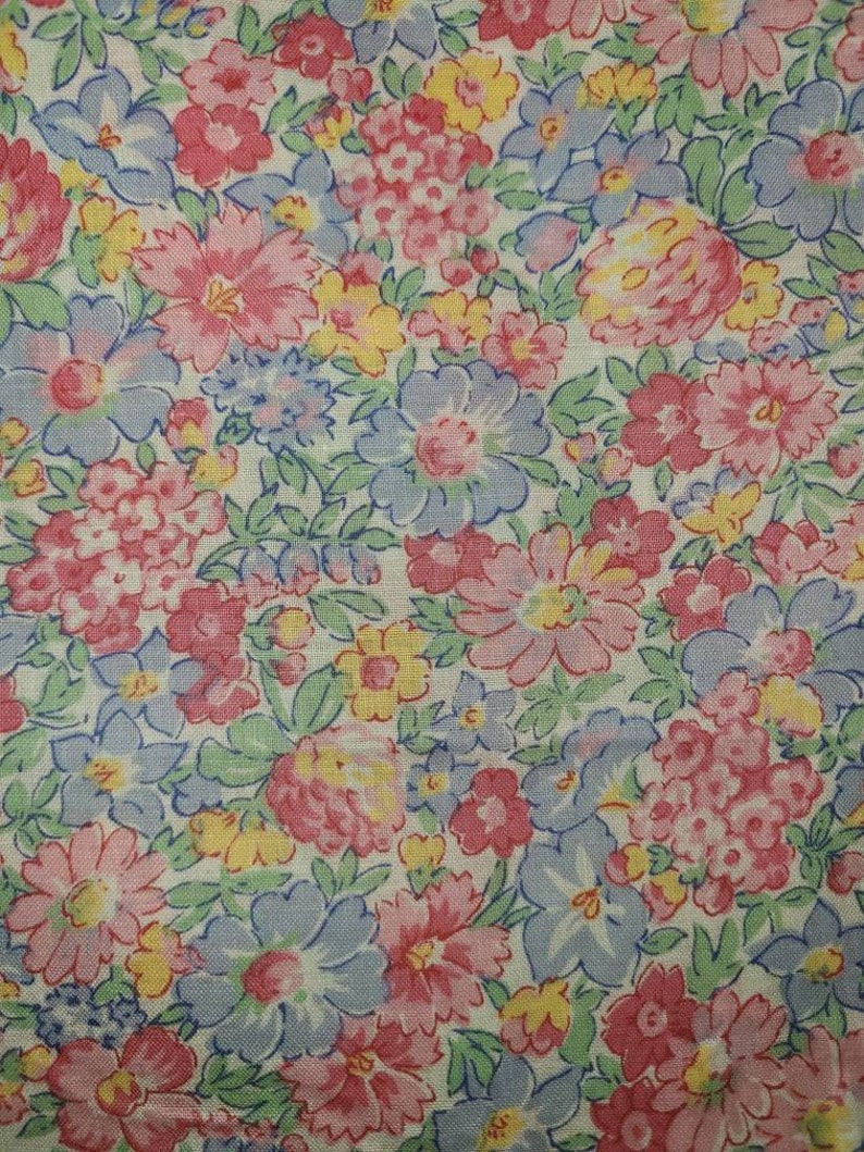Vintage Cotton Fabric Piece 2 Yd 48 in Long and 44 in Wide - Etsy