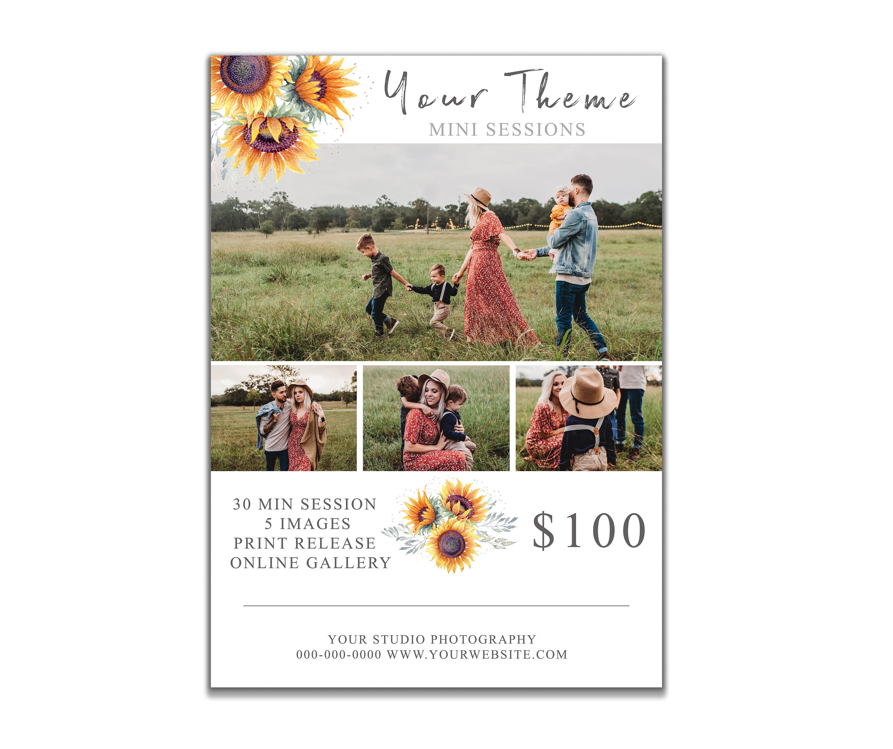 Your Theme Session Template, Mini Shoot Template, Photography Templates ...