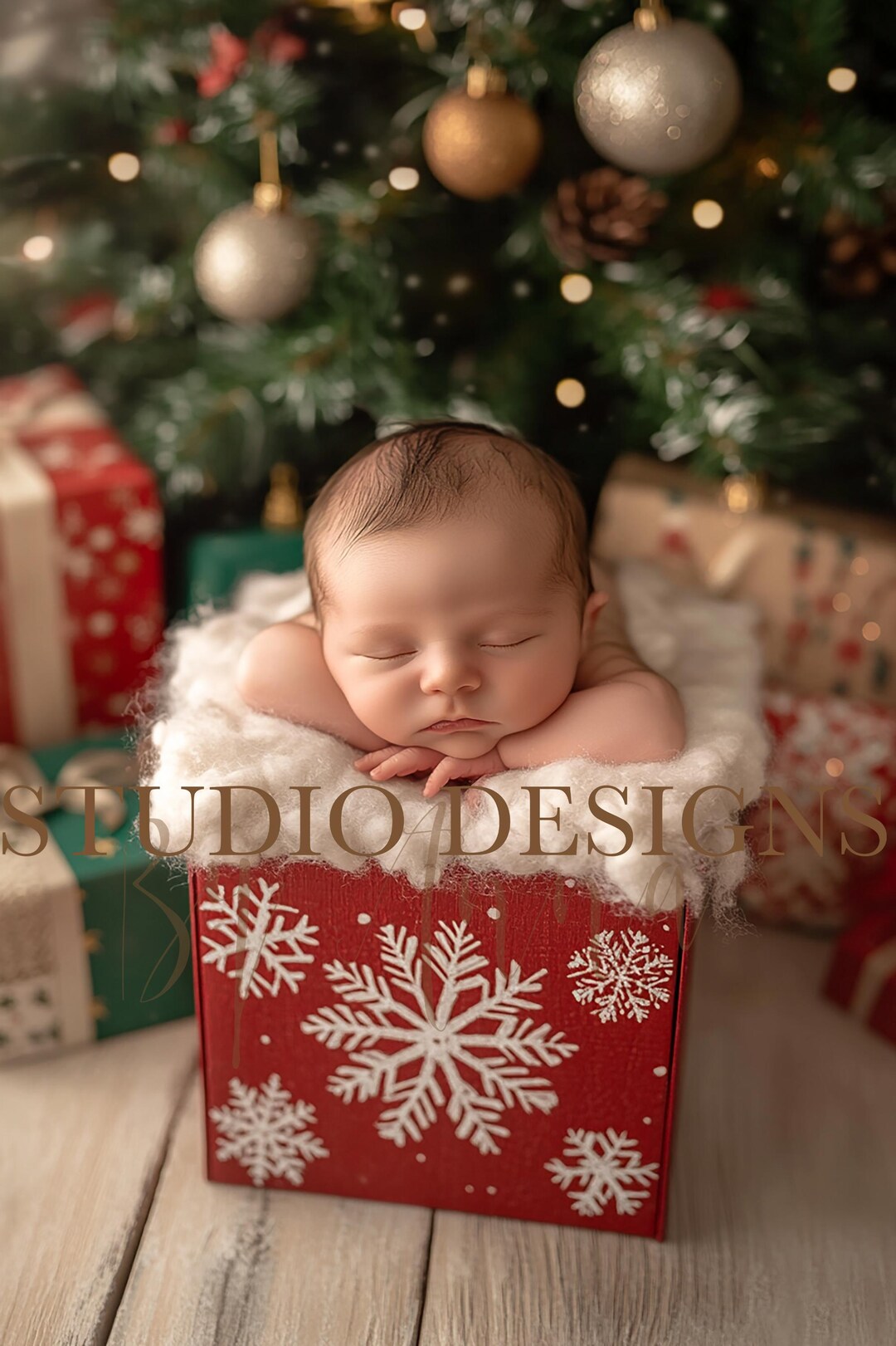 Newborn Winter Christmas Digital Background, Baby Backdrop, Christmas ...