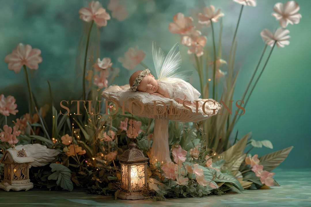 Magical Fairy Backdrop Children Digital Composition, Whimsical Photo ...
