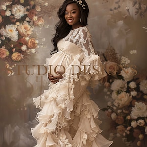 4 Maternity Digital Backgrounds Bundle, Digital Composite Pregnancy ...