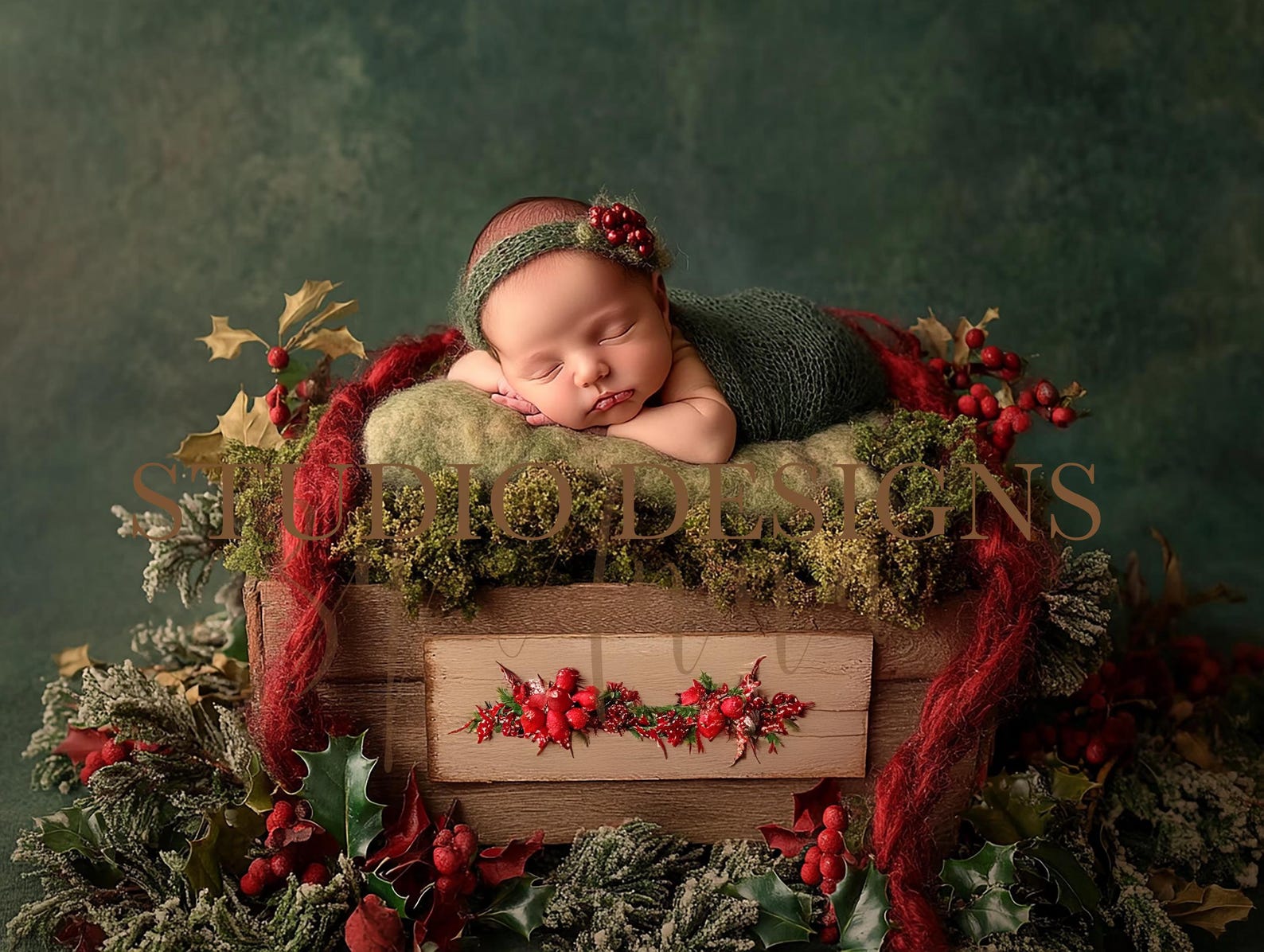 Christmas Bundle of 4 Baby Digital Backgrounds, Basket Digital Prop ...