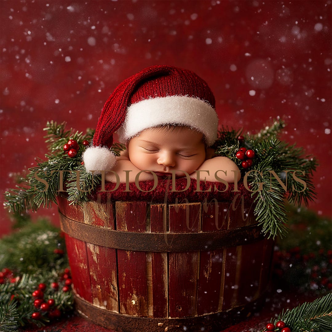 Newborn Christmas Digital Background Baby Backdrop Christmas ...