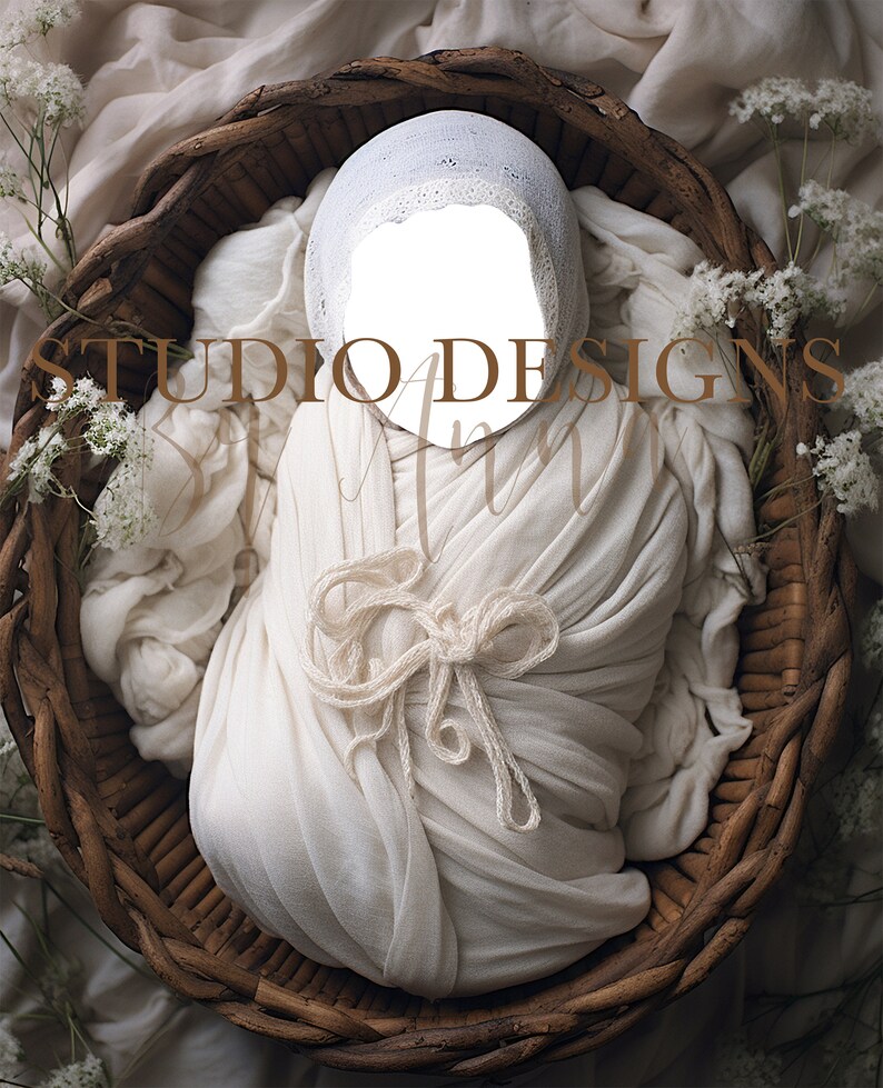 Face Insert Newborn Digital Backdrop, Newborn Digital Photo, Minimal ...