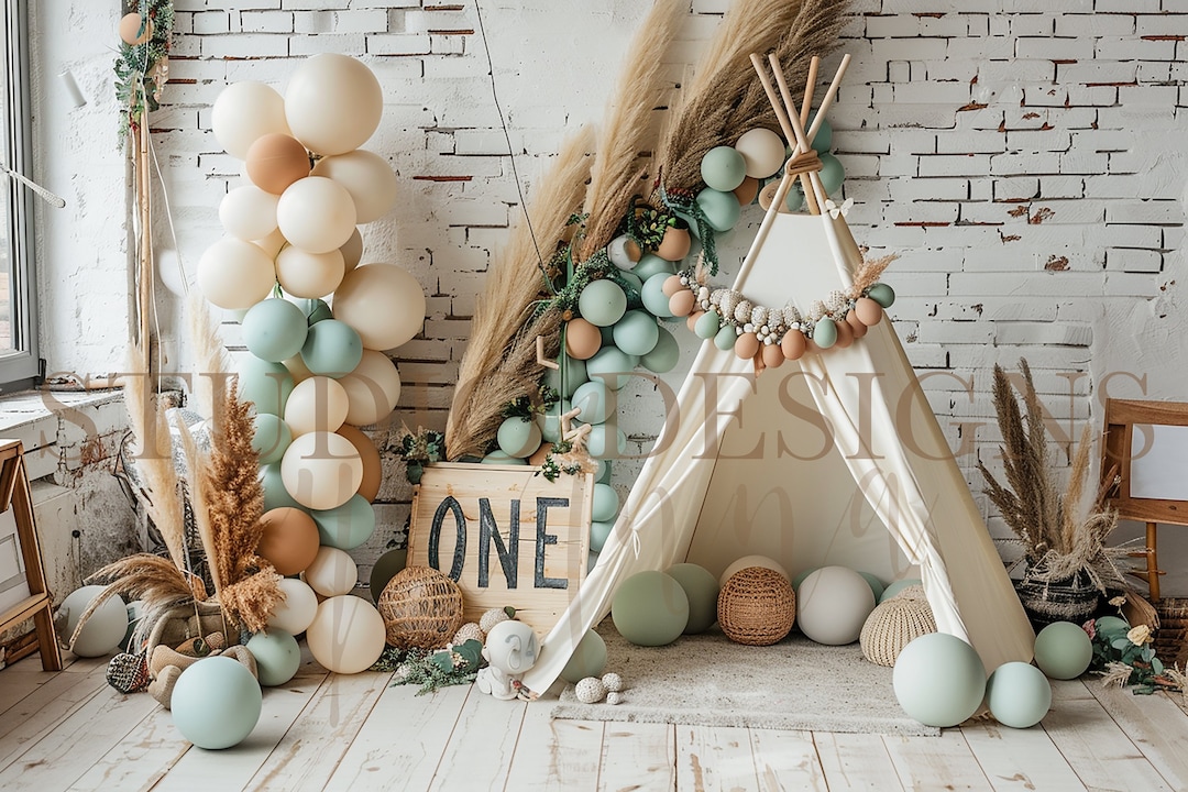 Children Birthday Digital Backdrop ,digital Composition, Balloons ...