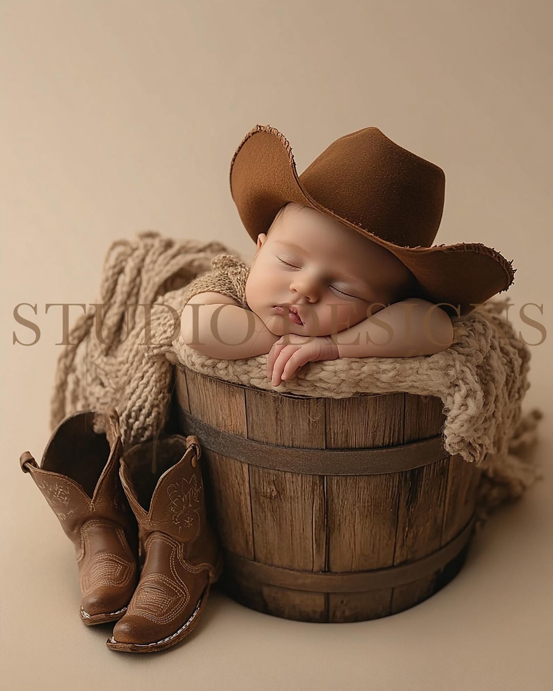 Cowboy Newborn Digital Backdrop , Farm Newborn Digital Photo Prop ...