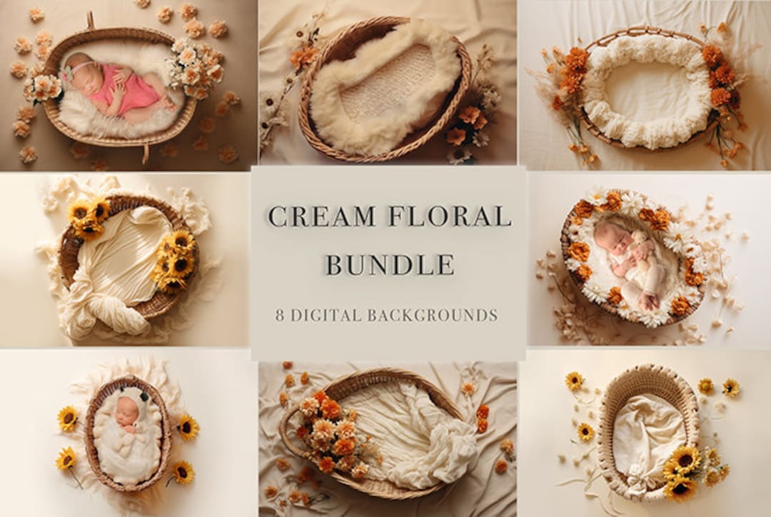 8 Newborn Digital Backgrounds, Big Bundle, Newborn Composite, Newborn ...