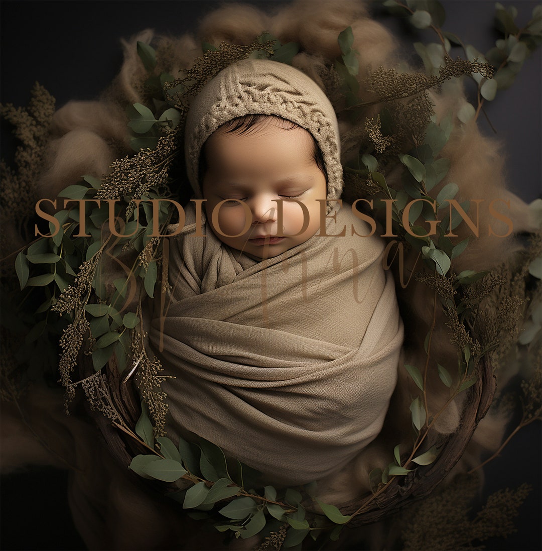 Face Insert Newborn Digital Backdrop, Newborn Digital Photo, Minimal ...