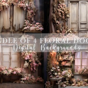 4 Maternity Digital Backgrounds Bundle, Scenery Bridal Digital ...