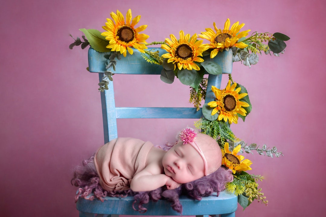 Floral Chair Newborn Digital Background, Baby Digital Composition, - Etsy