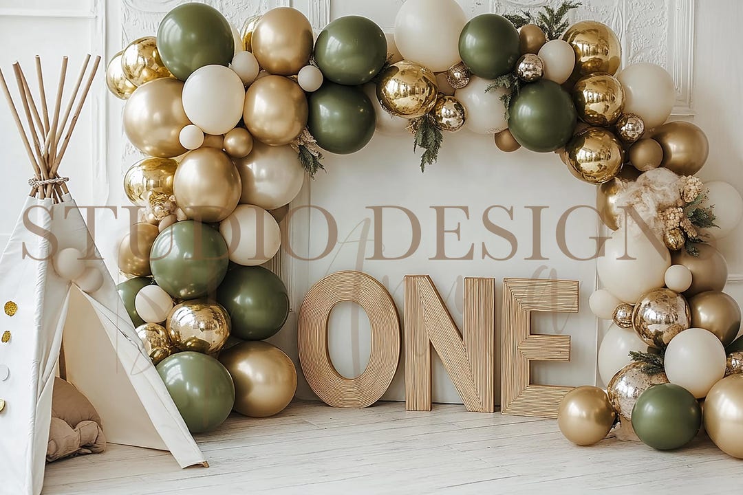 Children Birthday Digital Backdrop ,digital Composition, Balloons ...