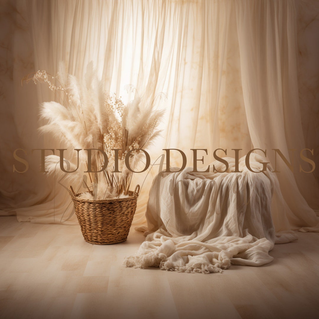 Boho Newborn Digital Background, Simple, Baby Digital Composition ...