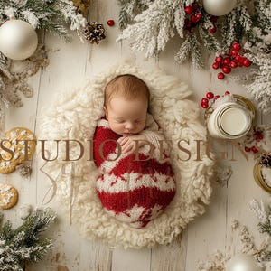 Newborn Christmas Digital Background, Baby Digital Backdrop, Christmas ...