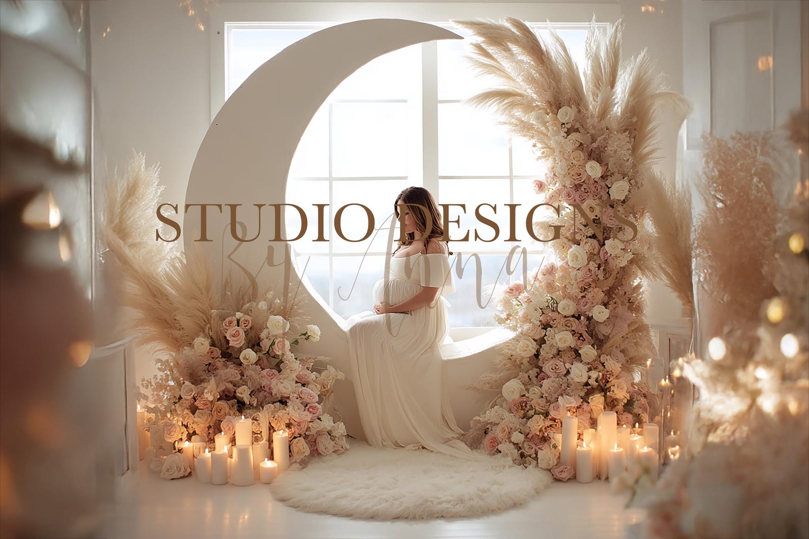 Maternity Digital Backdrop, Pregnancy Minimal Natural Composition ...